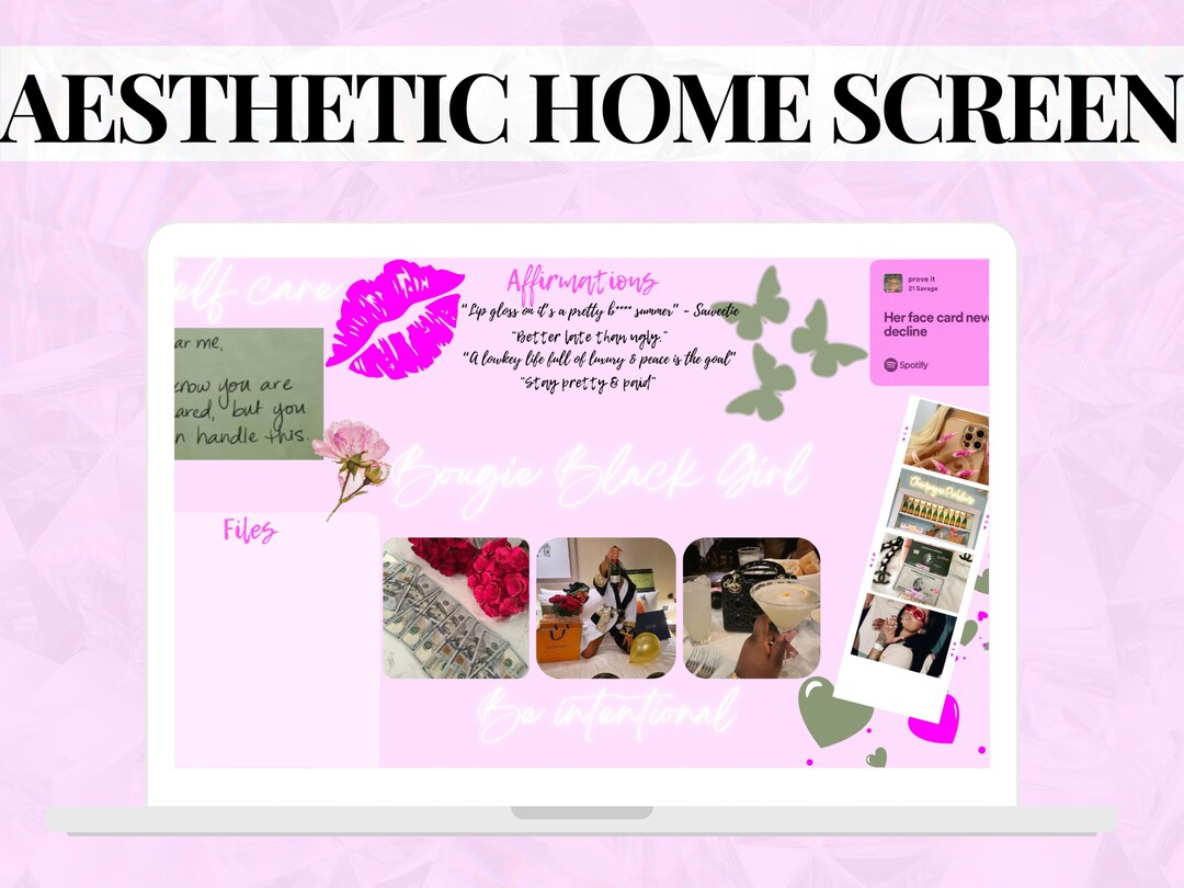 Bougie Black Girl Home Screen | Aesthetic MacBook and Laptop Wallpaper ...