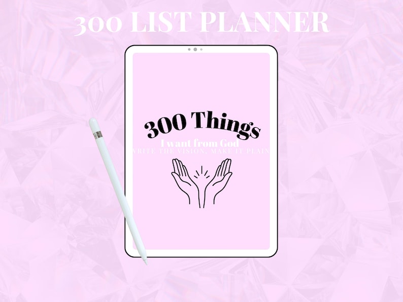 300 List | Write the Vision | Bucket List | Goodnotes Template | Steve ...