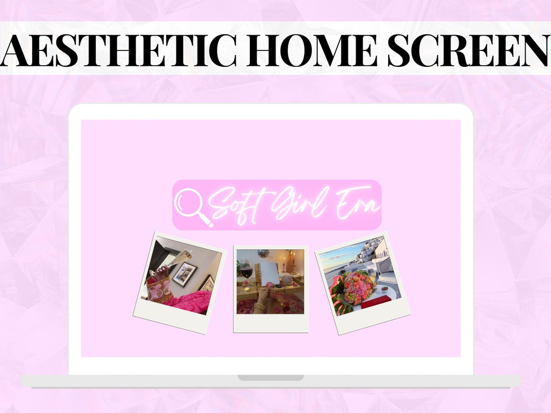 Soft Girl Home Screen | Aesthetic MacBook and Laptop Wallpaper | Pink ...