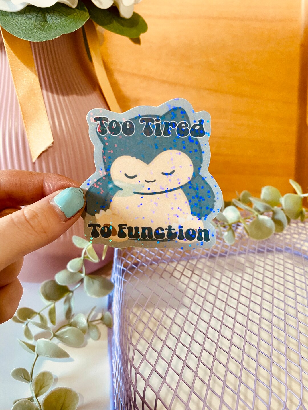 Snorlax Sticker, Holographic Sticker, Pokemon, Holo, Pokemon Sticker - Etsy