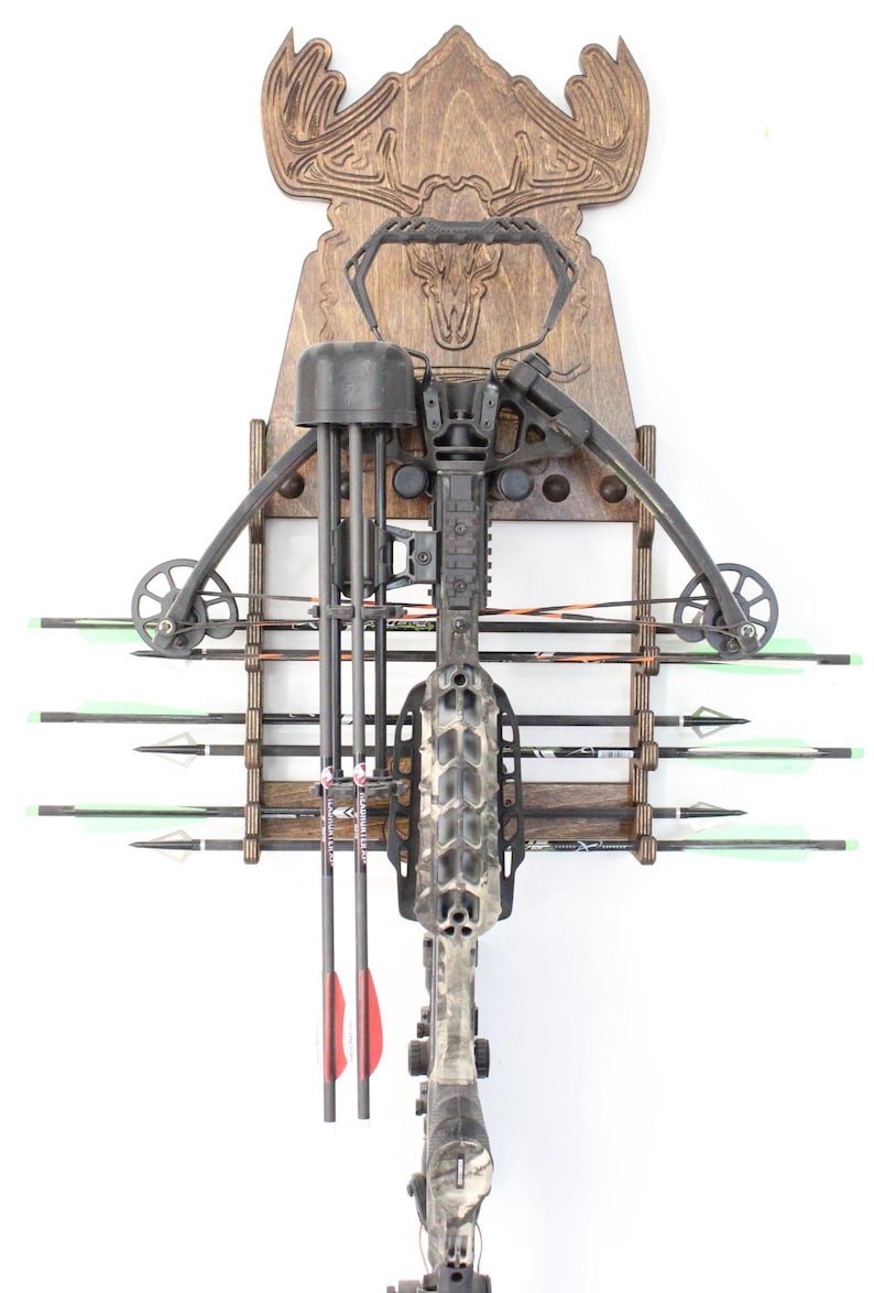 Adjustable Crossbow Rack: Wall Mounted Arrow Holder, Hunting Decor - Etsy