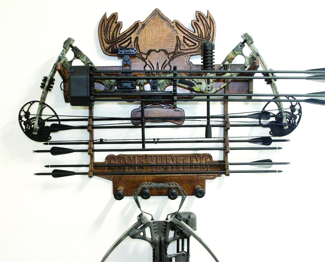 Compound Bow Holder: Wall Mounted Archery Rack With Arrow Storage - Etsy