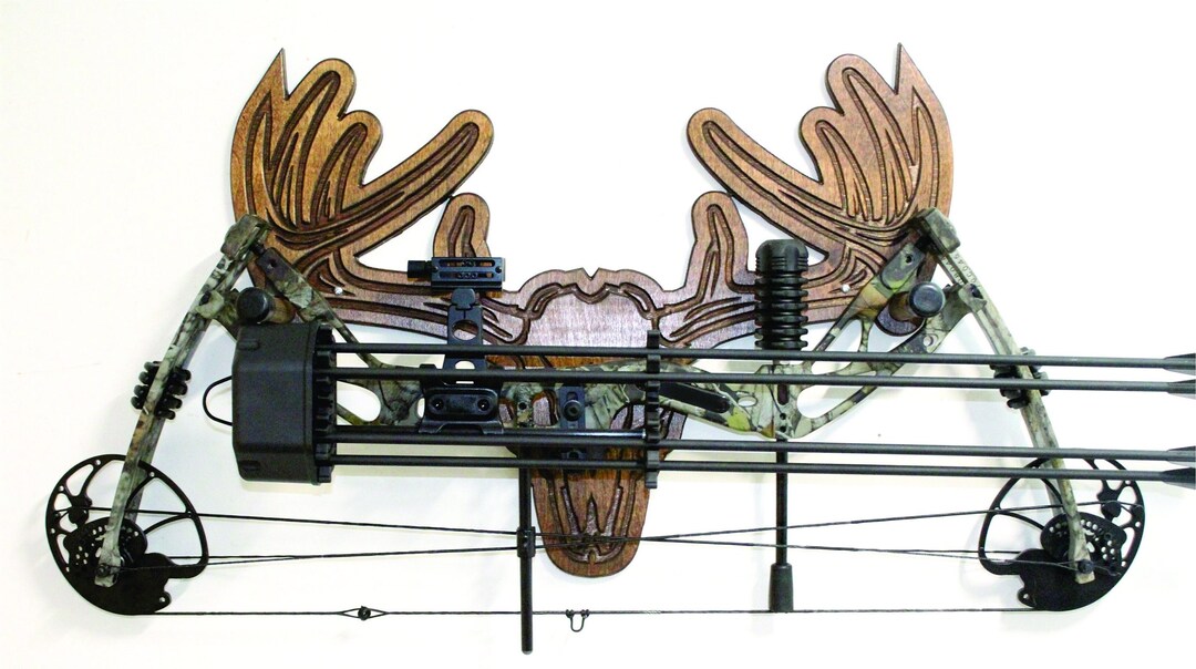 Compound Bow Holder Dual Hanger Hanging Shelf Archery Hunting Broadhead ...