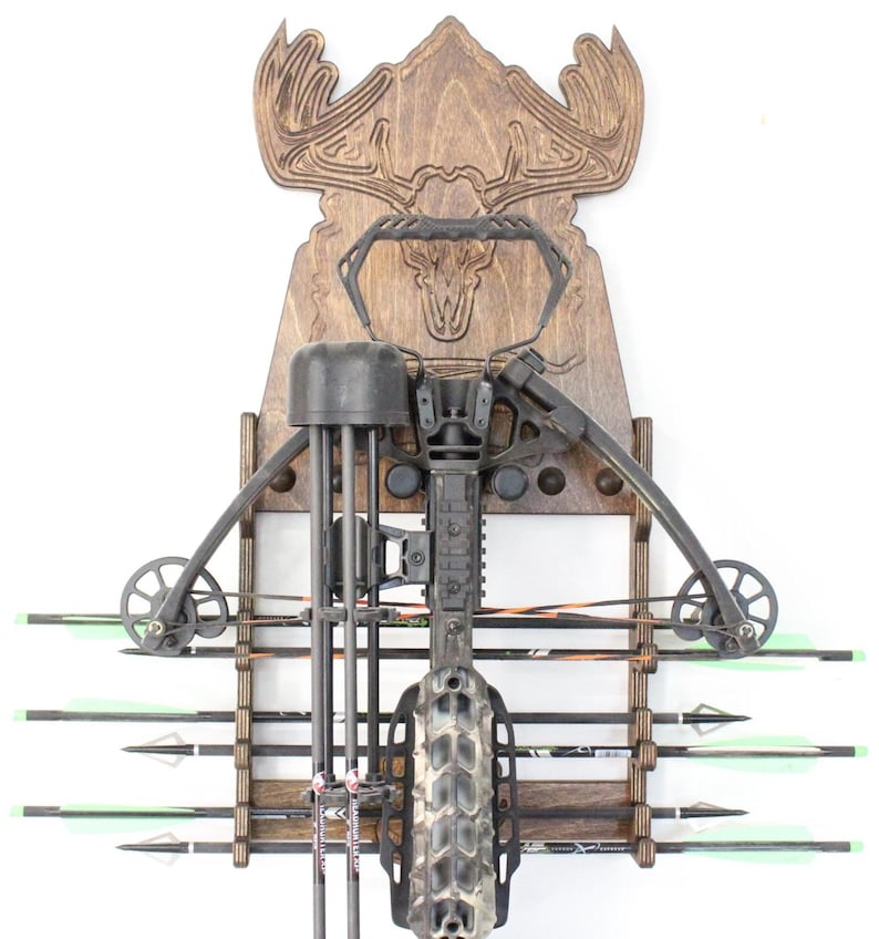 Adjustable Crossbow Rack: Wall Mounted Arrow Holder, Hunting Decor - Etsy
