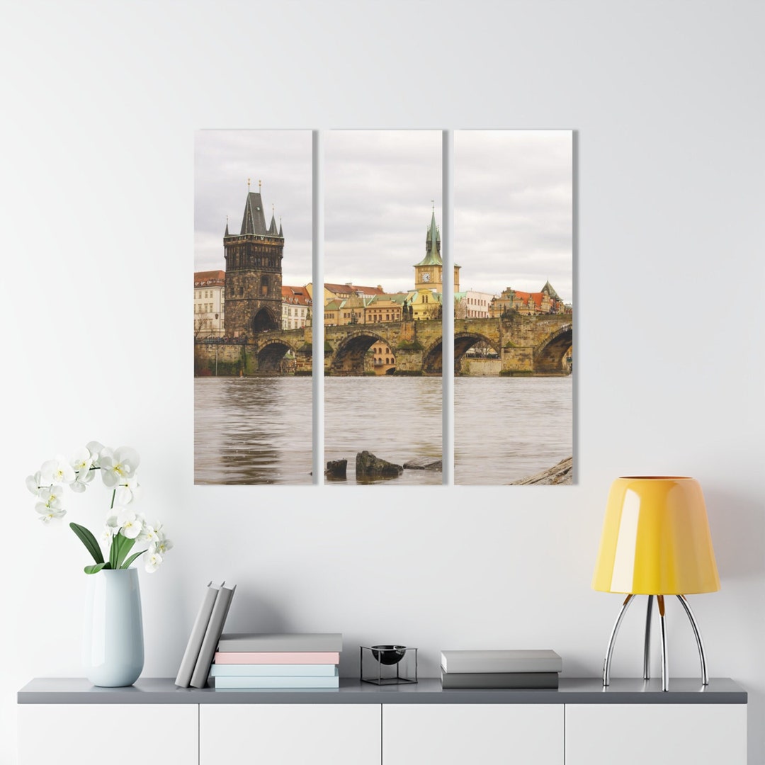 Acrylic Wall Art Triptych 3 Panel Layout Charles Bridge Prague, Praha ...