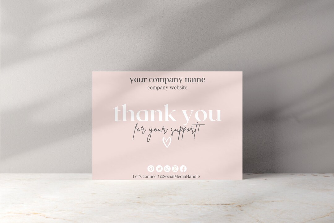 200 Custom Thank You Cards, Thank You for Your Purchase, Small Business ...