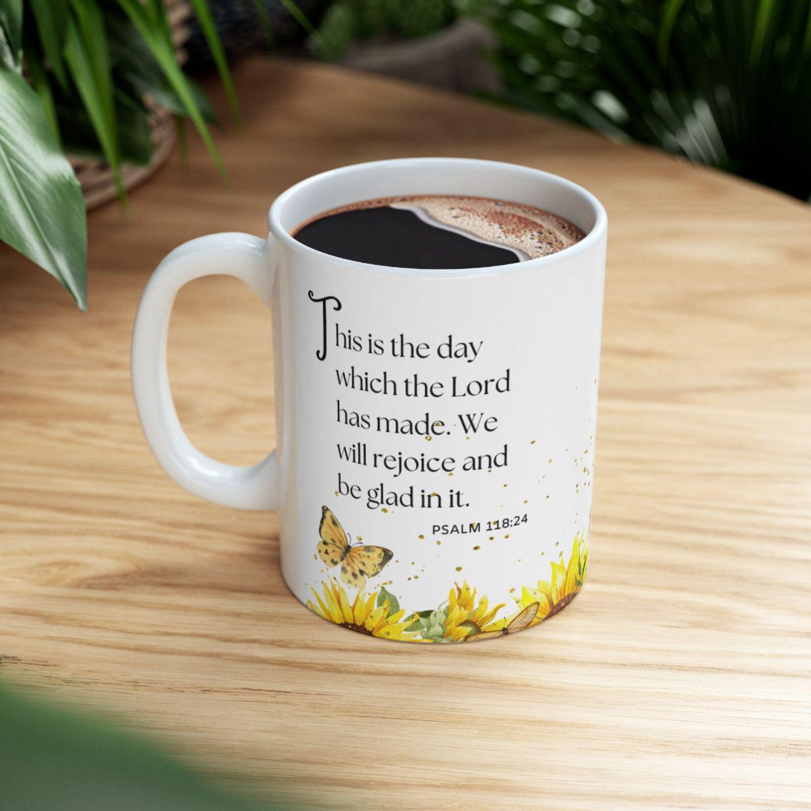 Bible Verse Ceramic Coffee Mug Inspirational Floral Ceramic Mug ...