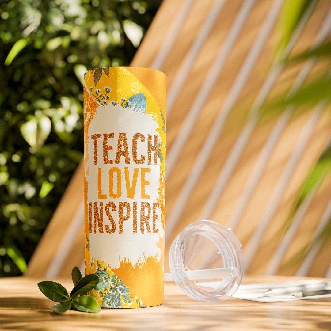 Yellow Inspirational Teacher Tumbler for Elementary Teacher Tumbler for ...