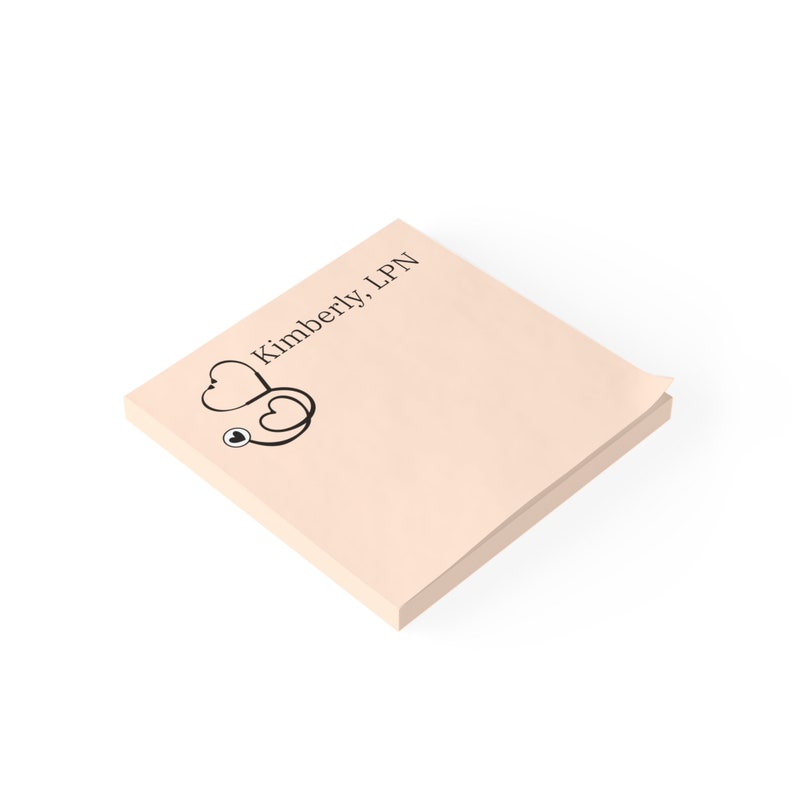 Custom Name Heart Stethoscope Post It Notes for Doctor Personalized ...
