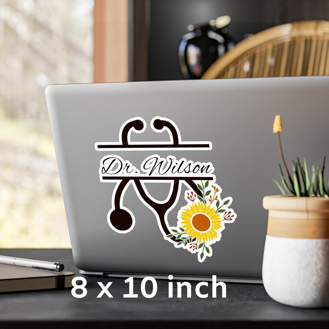 Vinyl Decal Healthcare Worker Sticker Custom Name Doctor Nurse ...