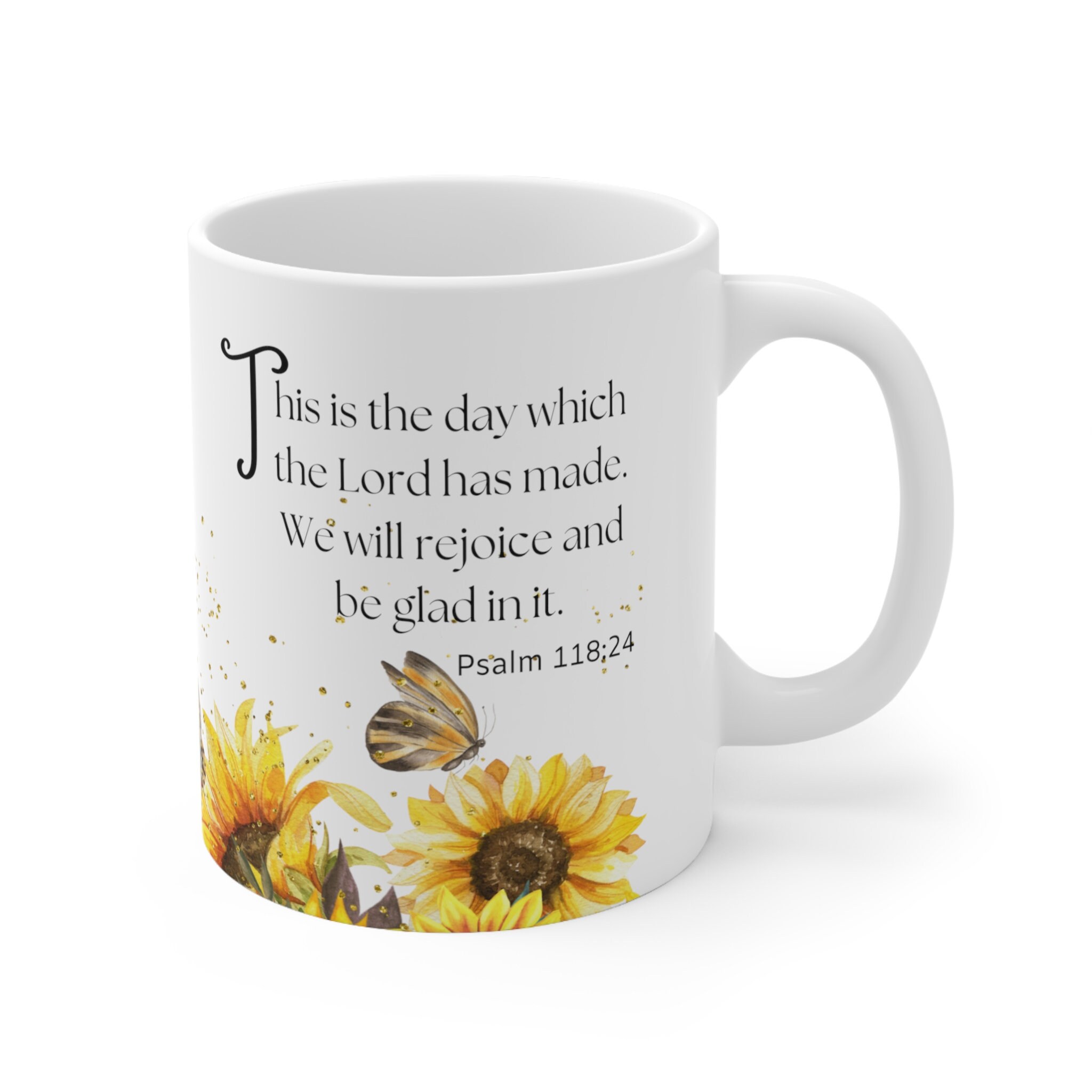 Bible Verse Ceramic Coffee Mug Inspirational Floral Ceramic Mug ...