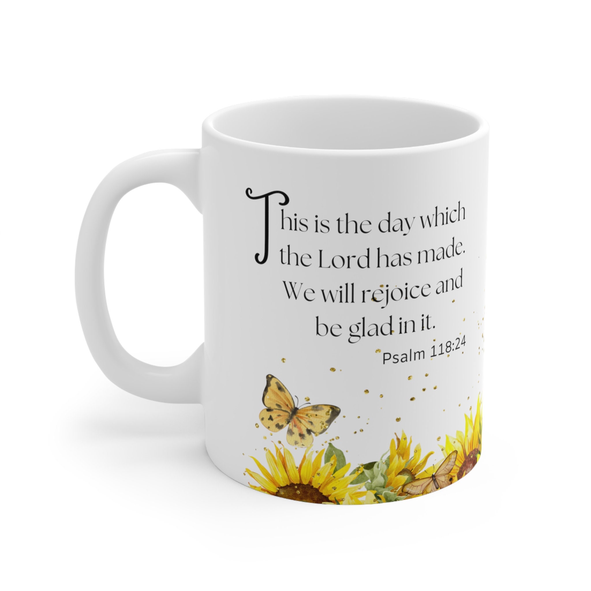 Bible Verse Ceramic Coffee Mug Inspirational Floral Ceramic Mug ...