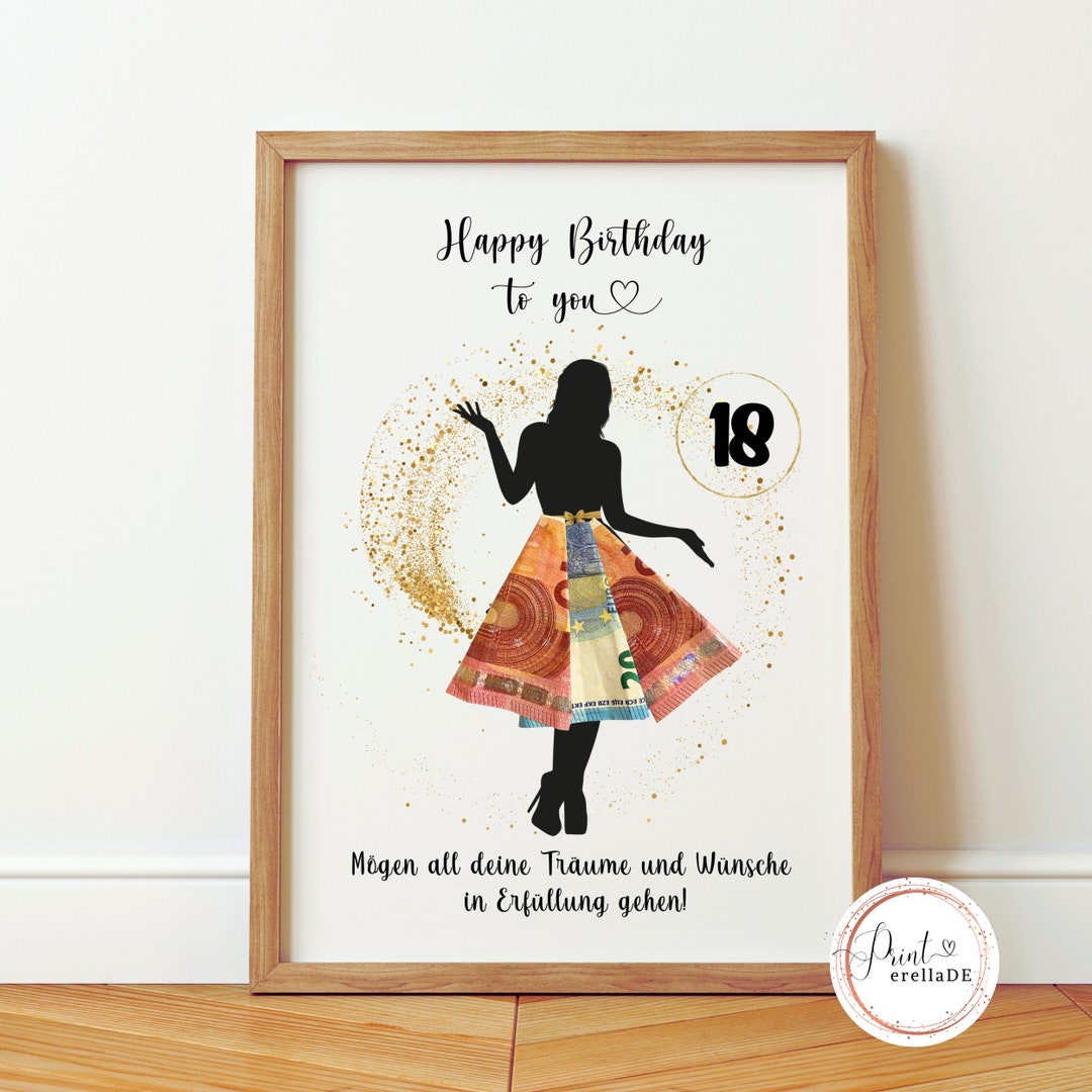 Cash Gift 18th Birthday Cash Gift Woman Girlfriend Gift With Money ...