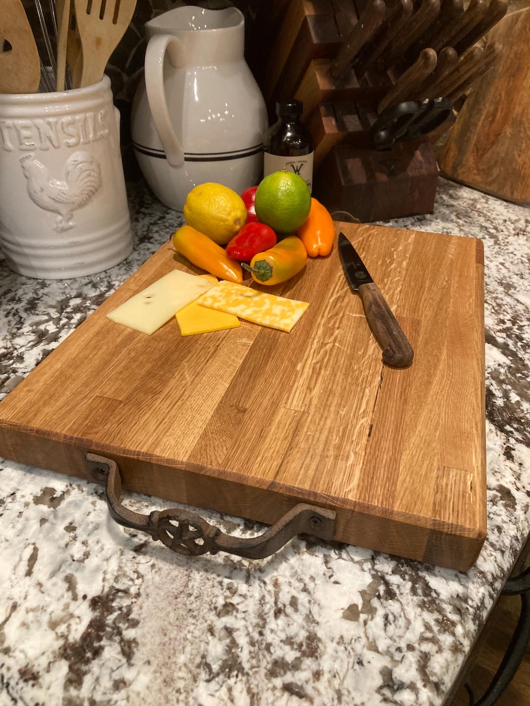 Beautiful 15x12 Hardwood Oak Cutting Board. Add Rustic Charm to Your ...