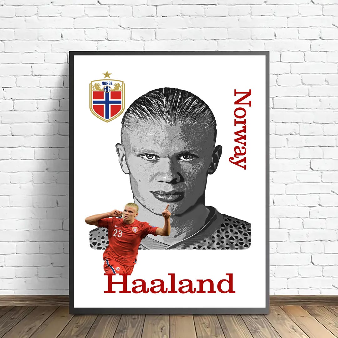 Erling Haaland, Norway/man City. Printable Poster, Digital Copies ...