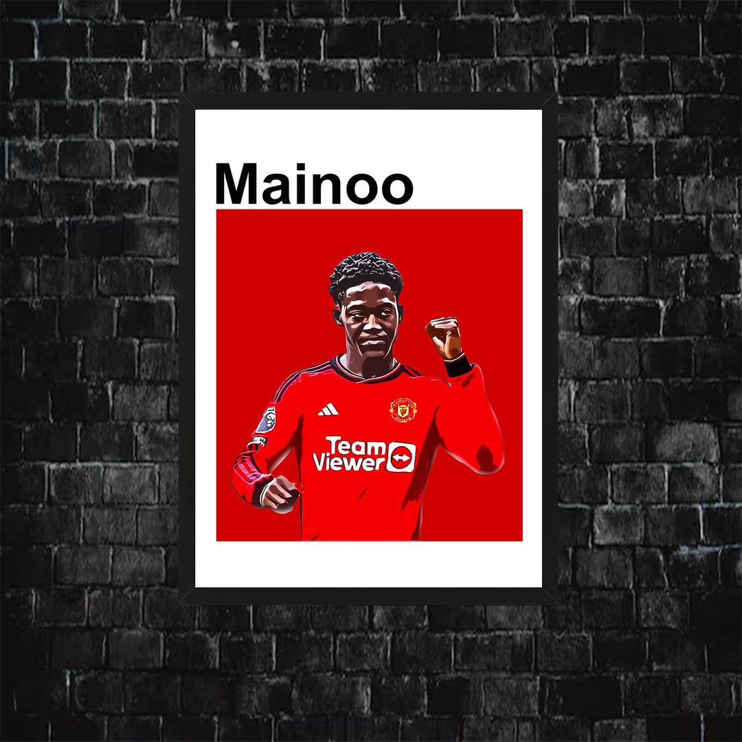 Kobbie Mainoo Manchester United FC , Art Sketch Print, Wall Art ...