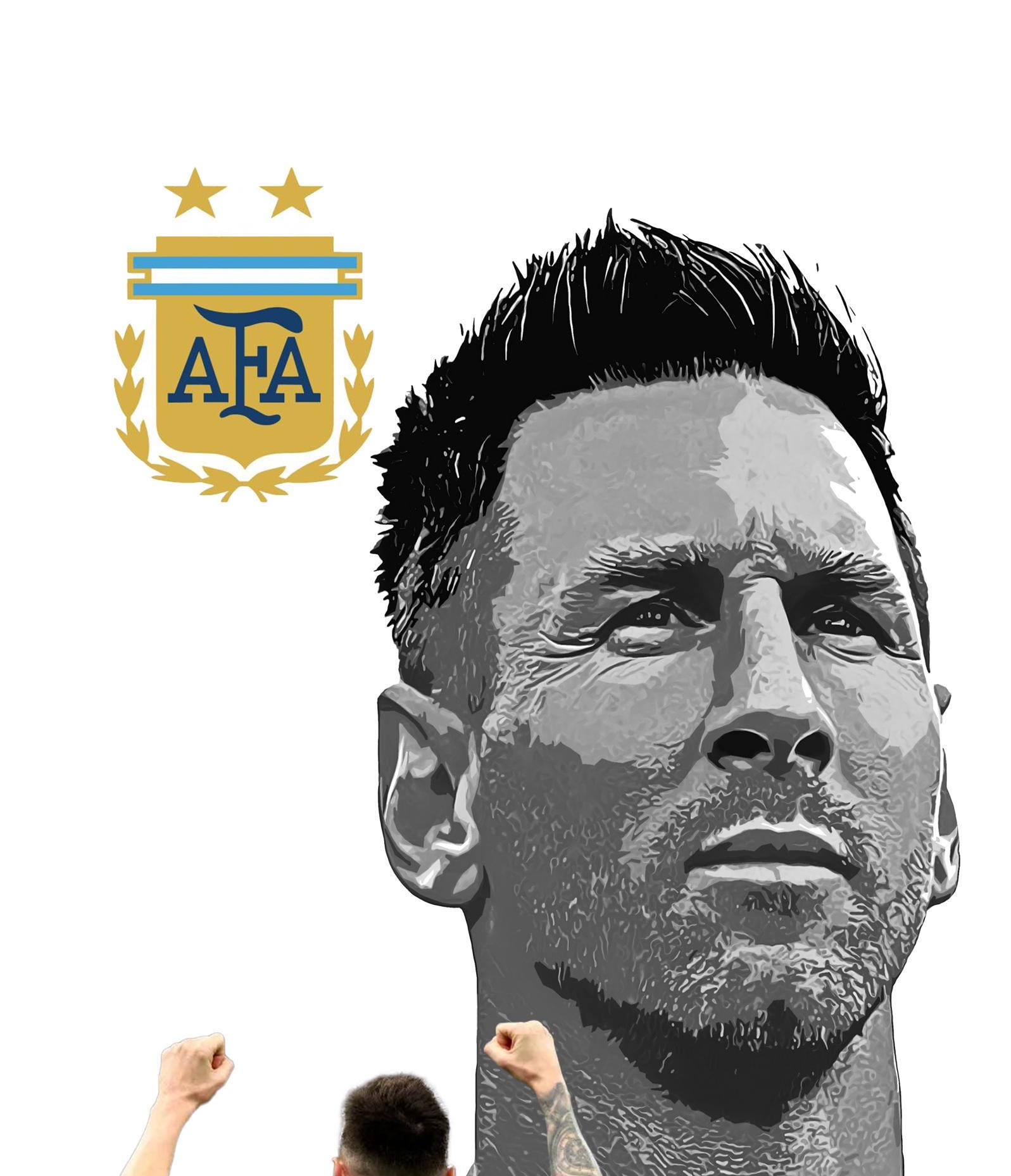 Lionel Messi, Argentina. Printable Poster, Digital Copies, Sketch Wall ...