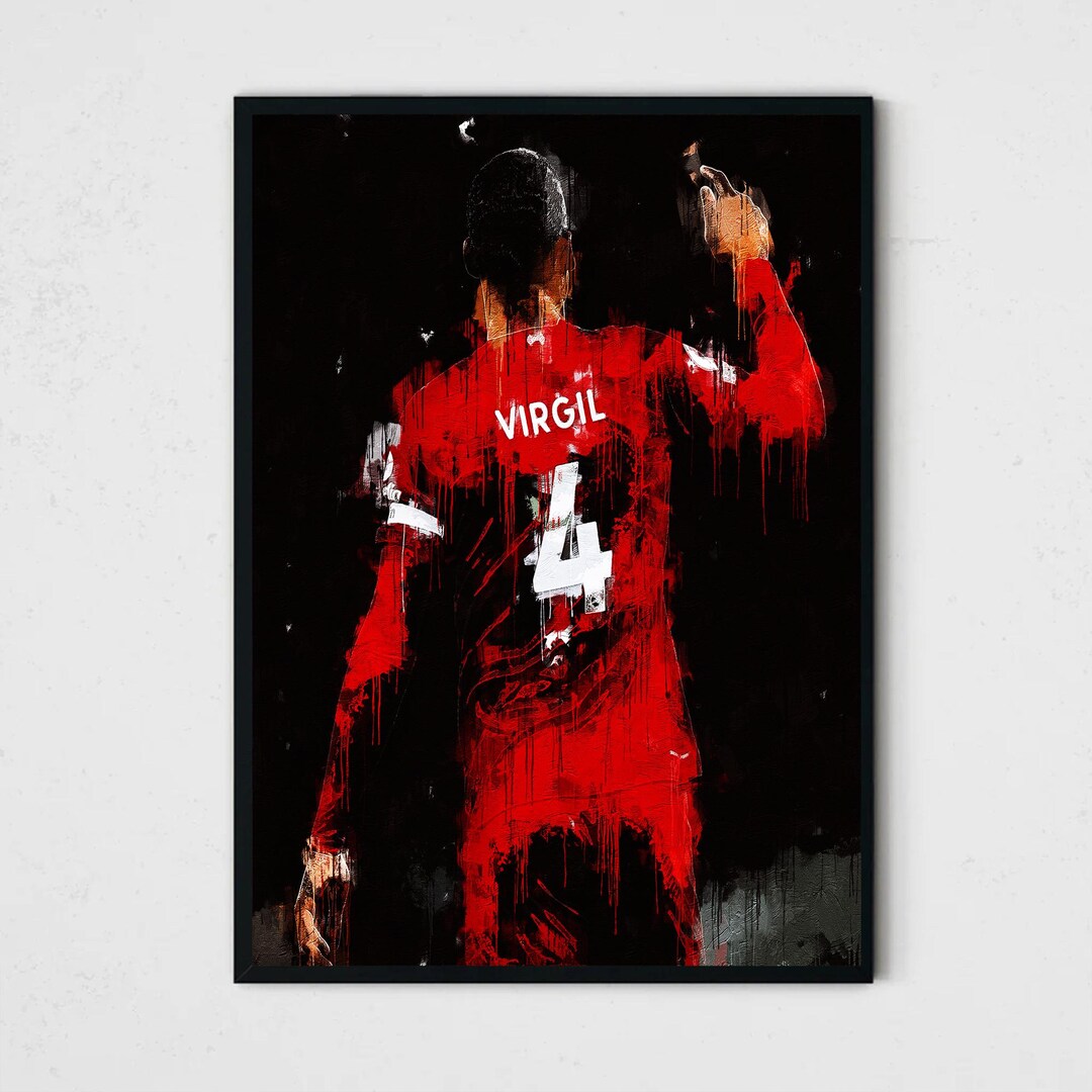 Virgil Van Dijk Liverpool Football Club Giclee Art Print, Various Sizes ...