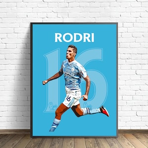 Rodri, Man City. Printable Poster, Digital Copies, Sketch Wall Art. - Etsy