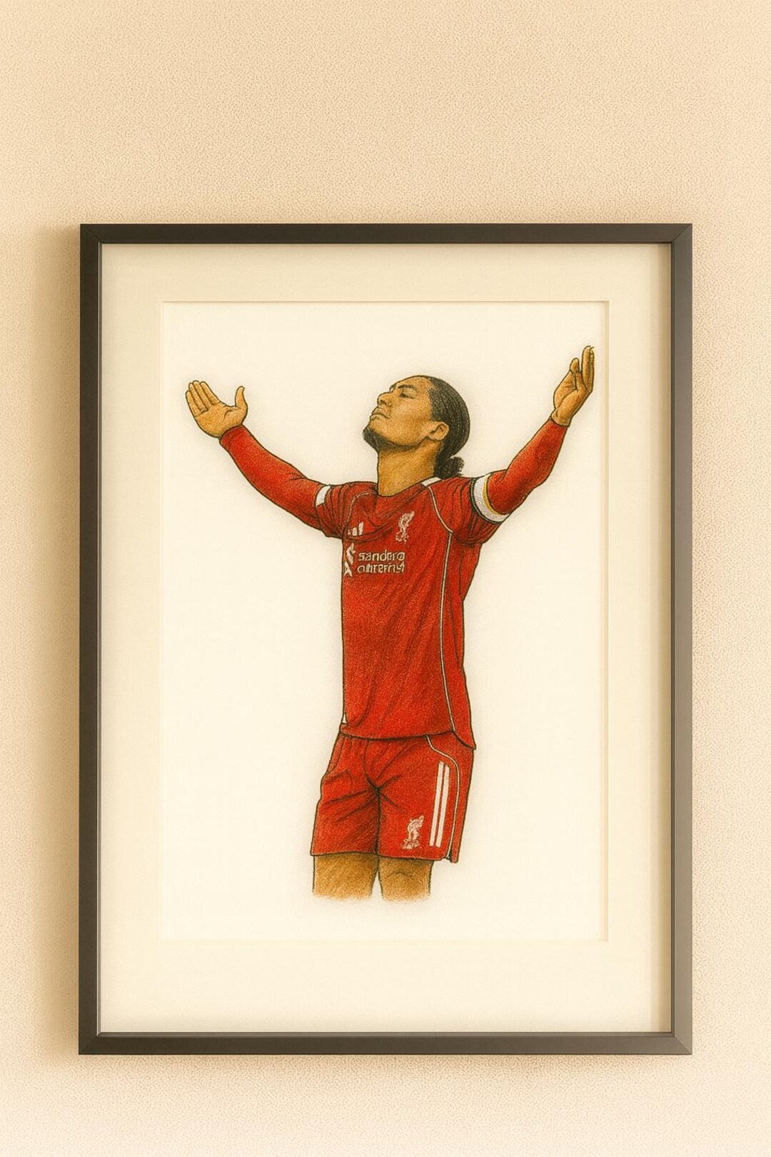 Virgil Van Dijk - Liverpool Football Club - Sketch Print, Various Sizes ...
