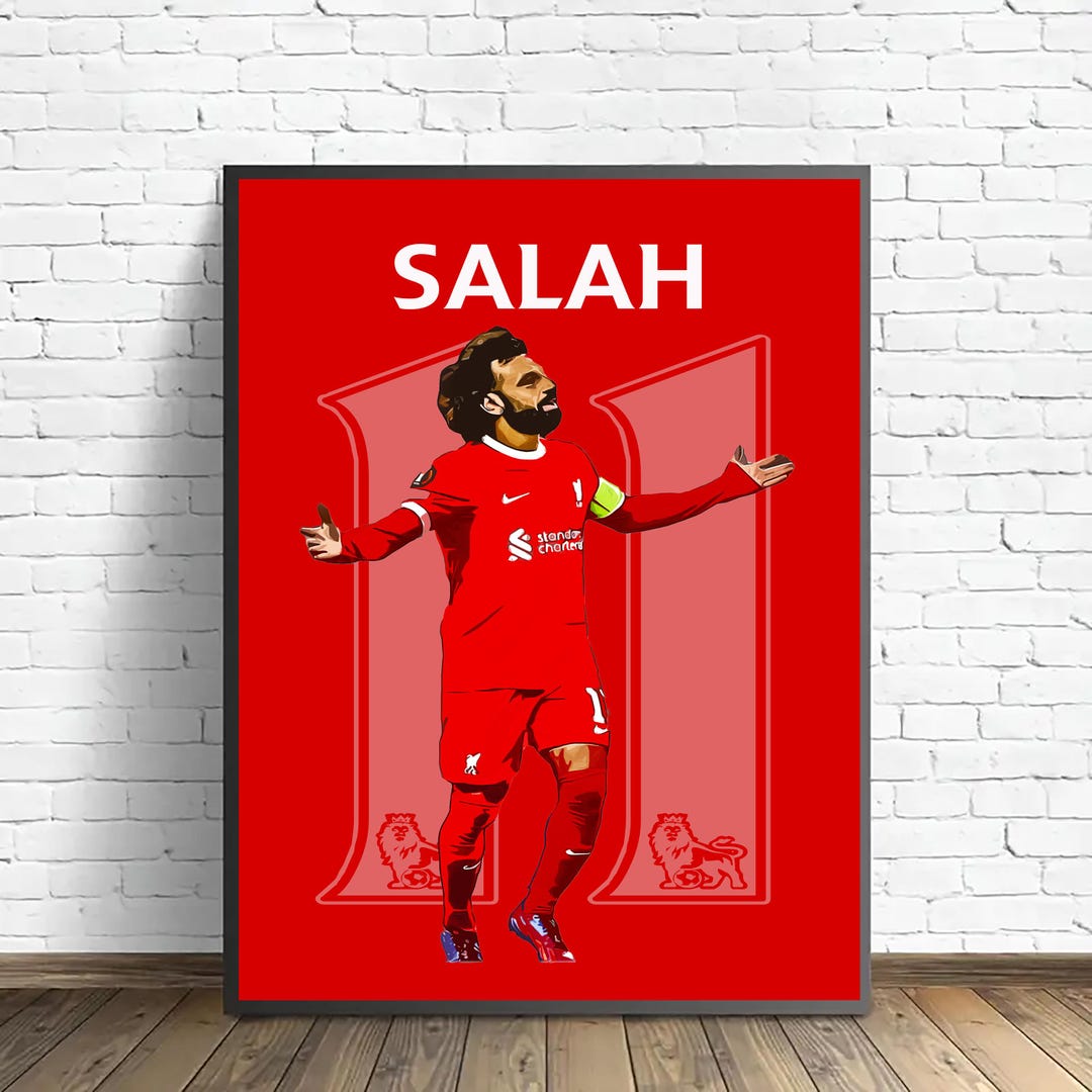 Mo Salah, Liverpool FC. Printable Poster, Digital Copies, Sketch Wall ...