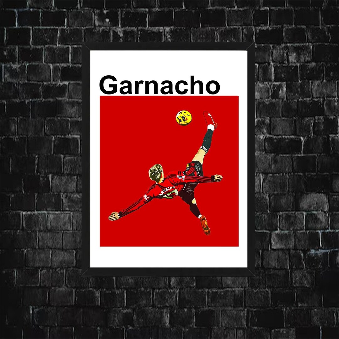 Alejandro Garnacho Man United, Art Sketch Print, Wall Art, Football ...