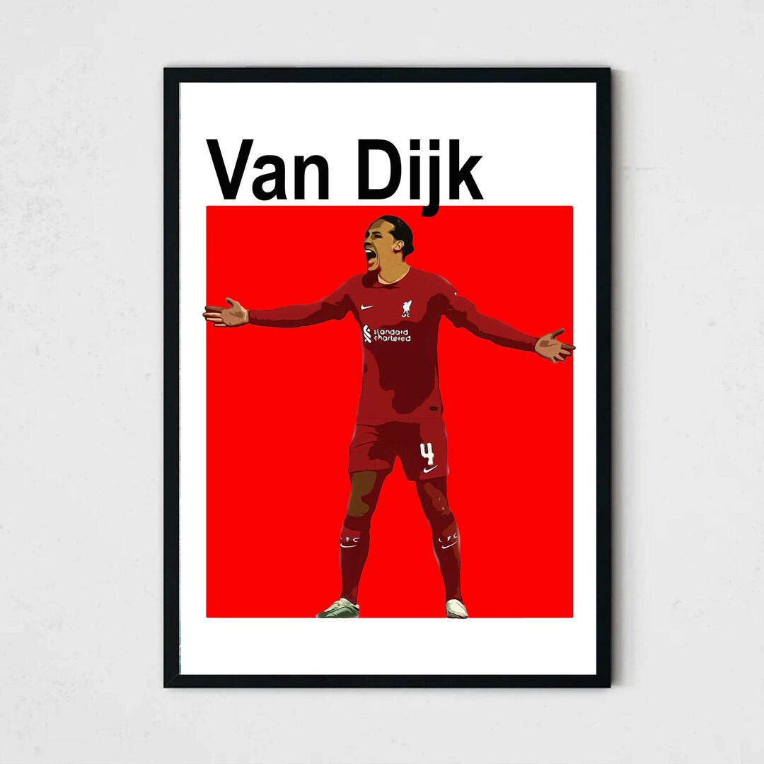 Virgil Van Dijk - Liverpool Football Club - Art Print, Various Sizes ...