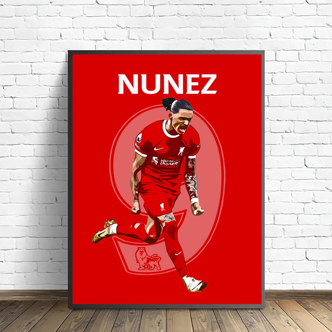 Darwin Nunez, Liverpool FC. Printable Poster, Digital Copies, Sketch ...