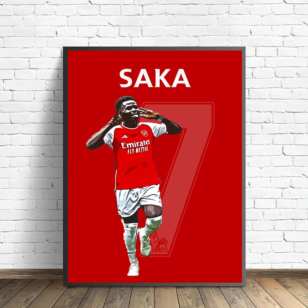 Bukayo Saka, Arsenal FC. Printable Poster, Digital Copies, Sketch Wall ...