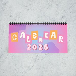 Funky 2026 Desk Calendar | Colorful Retro Aesthetic Office Decor | Cute ...