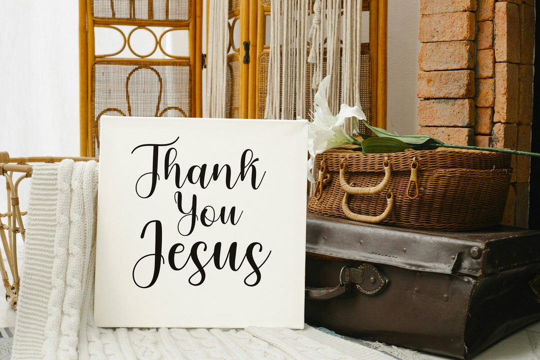Thank You Jesus Wall Art Scripture Wall Art Inspirational Wall Art ...