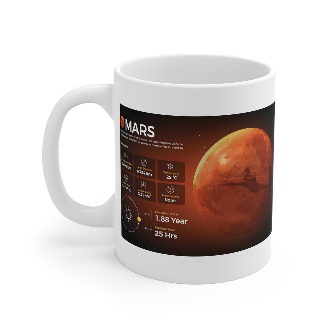Mars Space Astronomy Solar System Coffee Mug - Etsy