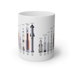 Rockets of the World Mug Space X Nasa, Aviation Gift Mug, Engineer Gift ...