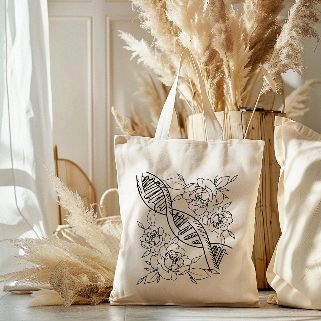 Science Tote Bag, Genetics Bag, Laboratory Science Teacher Gift, Cute ...