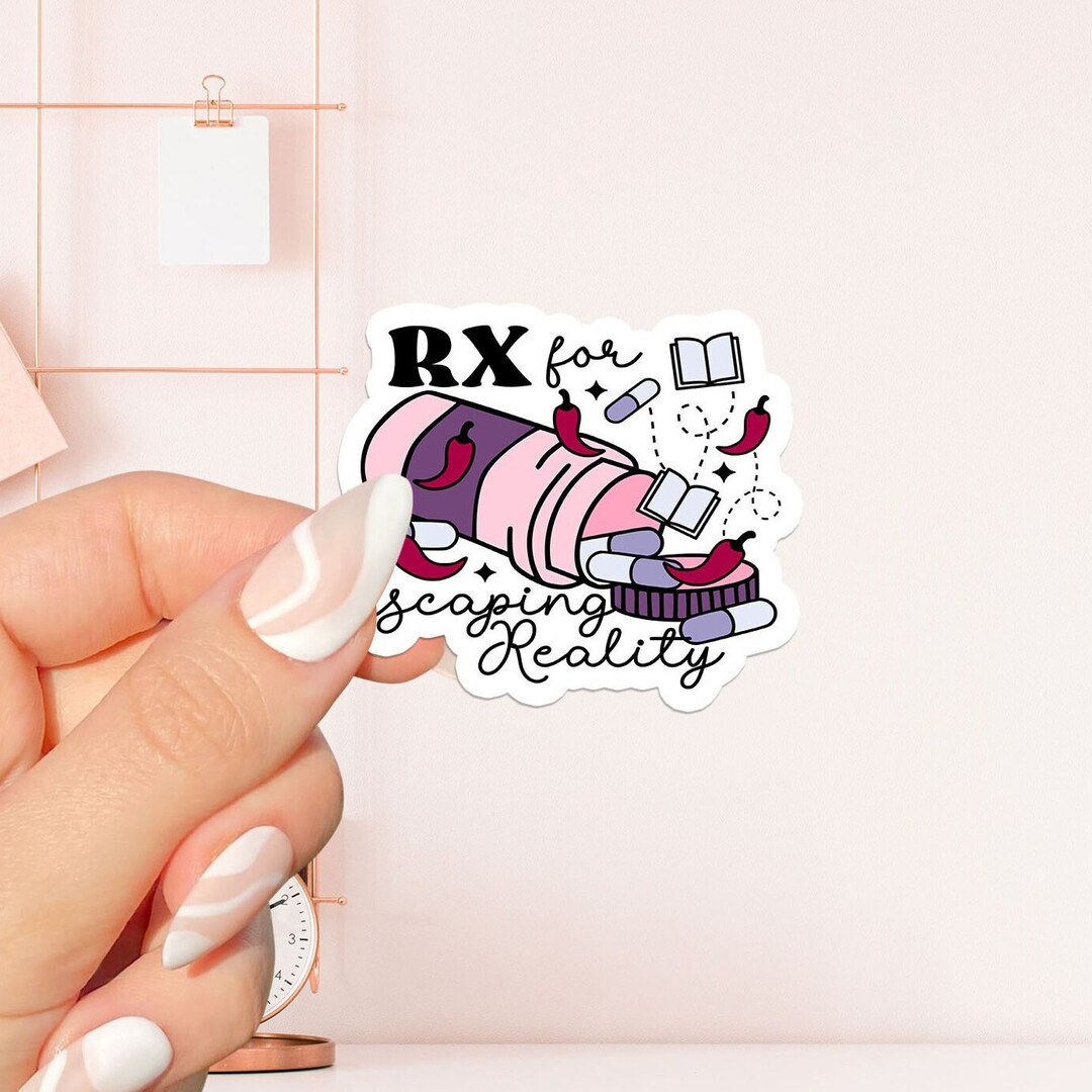 Scaping Reality Sticker, Bookish Sticker, Book Lover Gift, Bookish ...