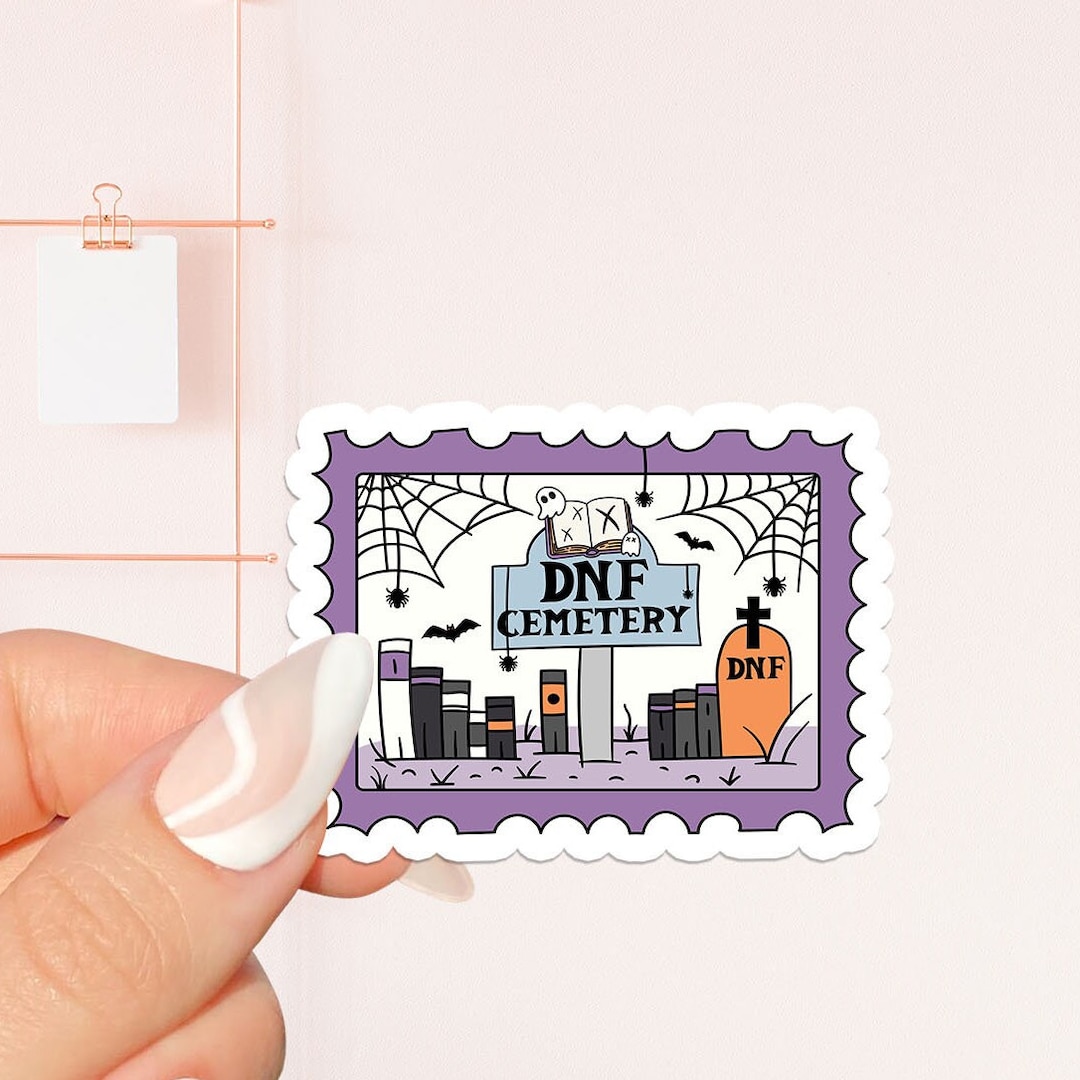 DNF Cemetery Sticker, Bookish Sticker, Book Lover Gift,bookish Merch ...