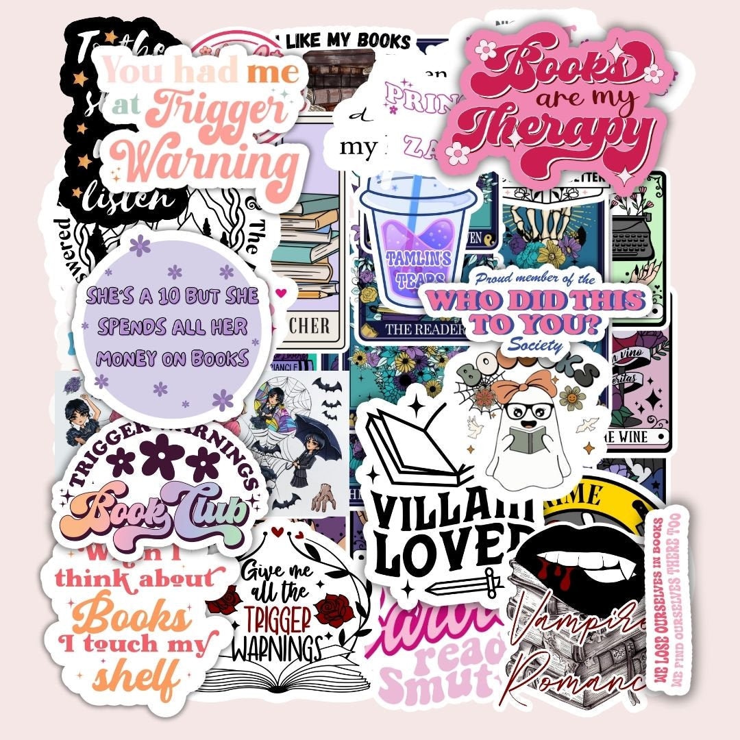 Bundle Stickers, Bookish Stickers, Book Lover Gift, Bookish Merch ...