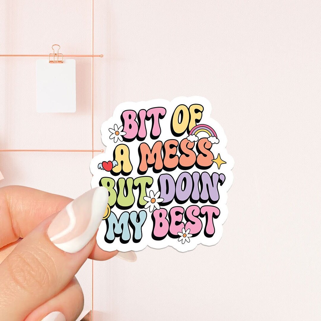 Bit of a Mess Sticker , Bookish Sticker , Book Lover Gift , Bookish ...