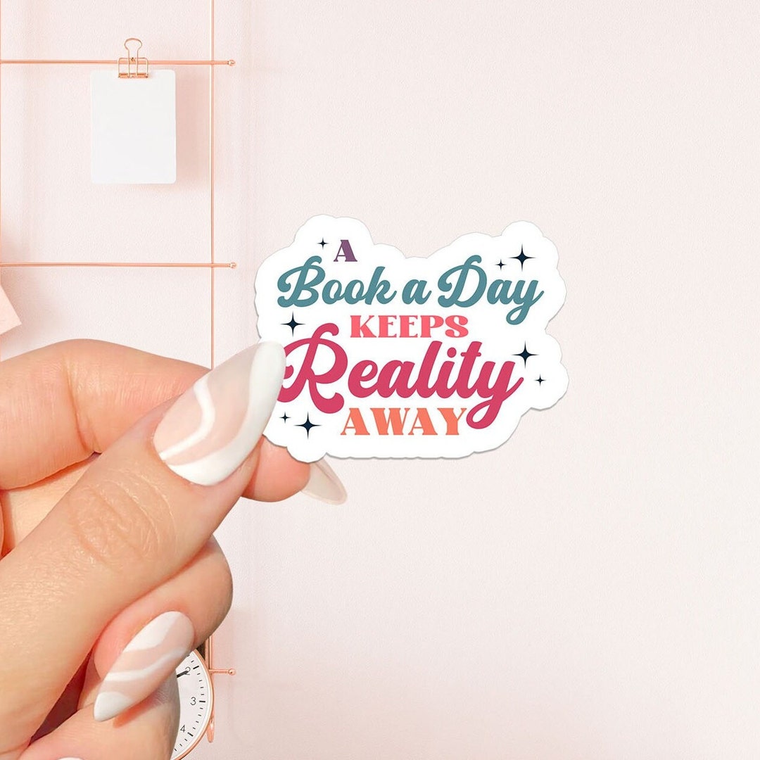 Book a Day Sticker, Bookish Sticker, Book Lover Gift, Bookish Merch ...