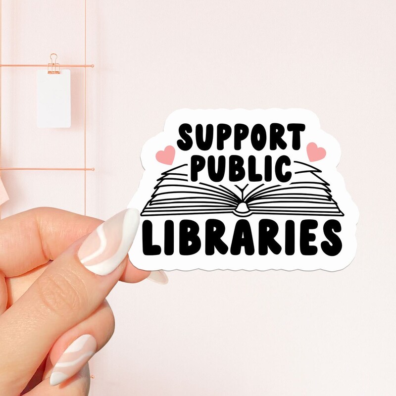 Library Sticker - Etsy