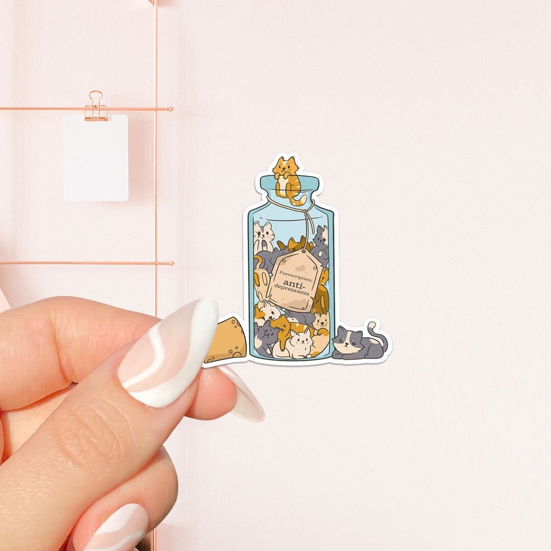 Antidepressant Sticker, Bookish Sticker, Book Lover Gift, Bookish Merch ...