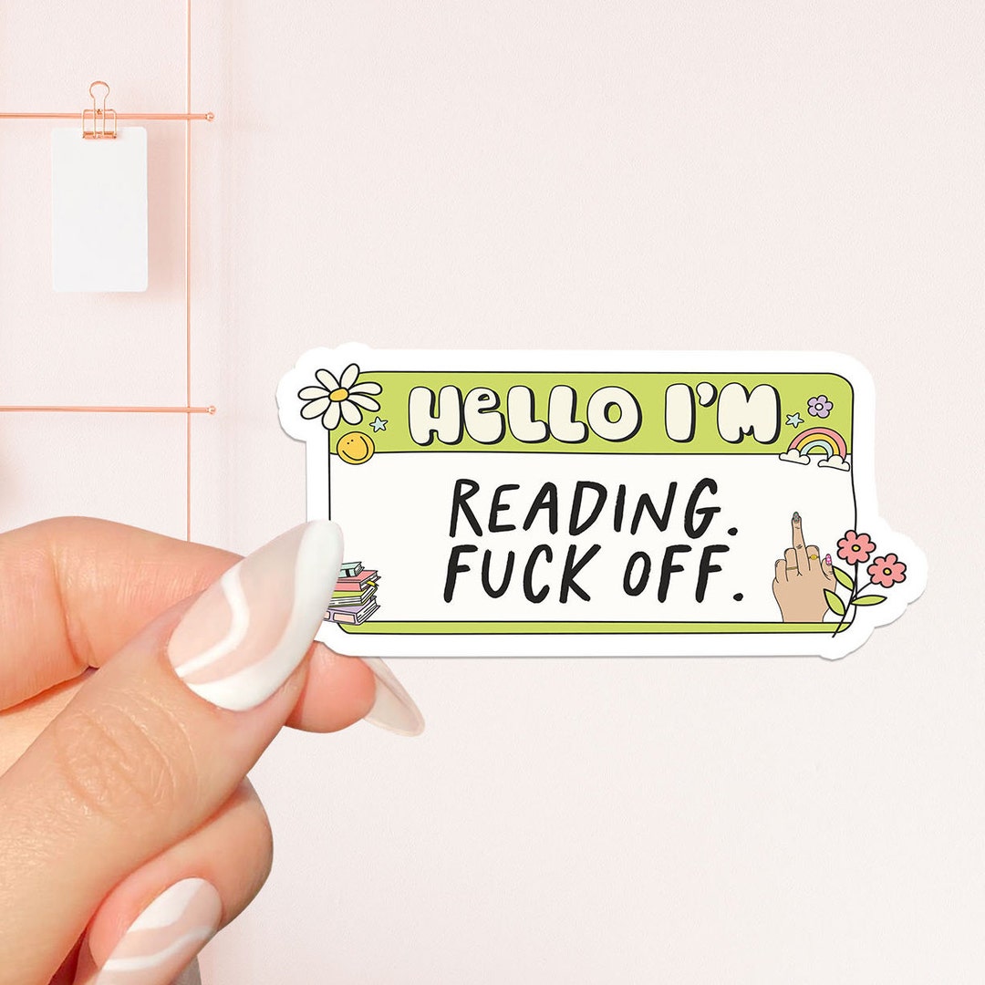Hello I'm Reading Green Sticker, Bookish Sticker, Book Lover Gift ...