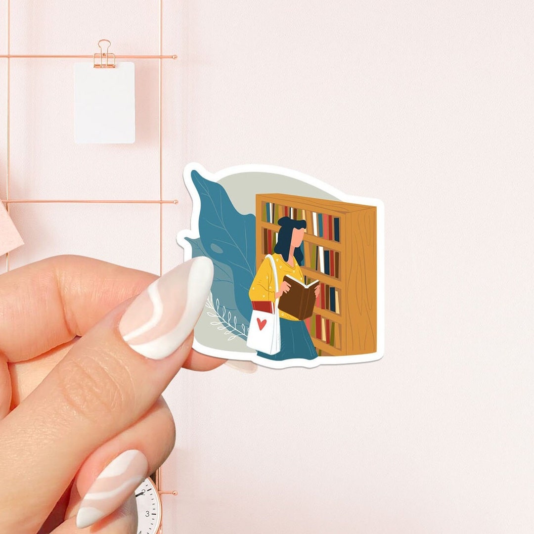 Bookshelf Sticker, Bookish Sticker, Book Lover Gift, Bookish Merch ...