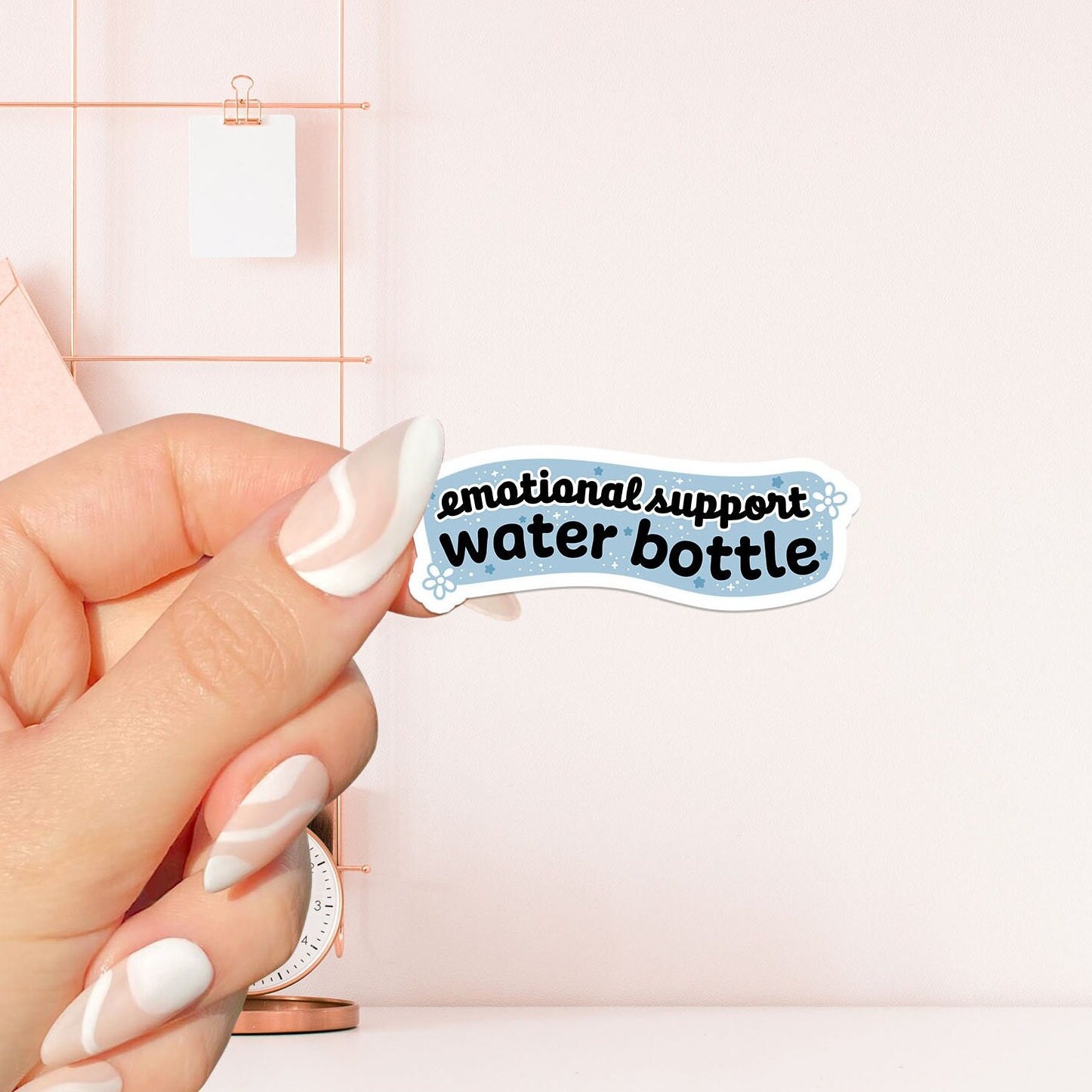 Emotional Support Water Bottle Sticker Bookish Sticker Book - Etsy