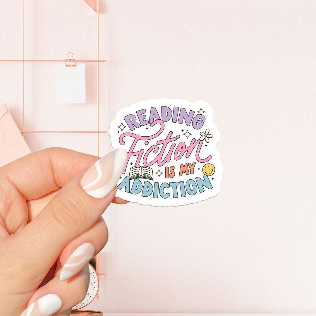 Reading is My Addiction Sticker, Bookish Sticker, Book Lover Gift ...