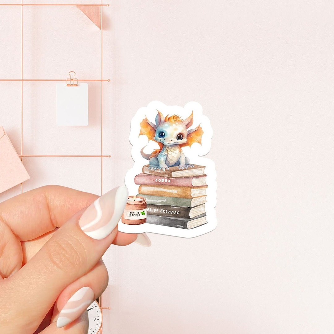 Book Dragon Sticker, Bookish Sticker, Book Lover Gift, Bookish Merch ...