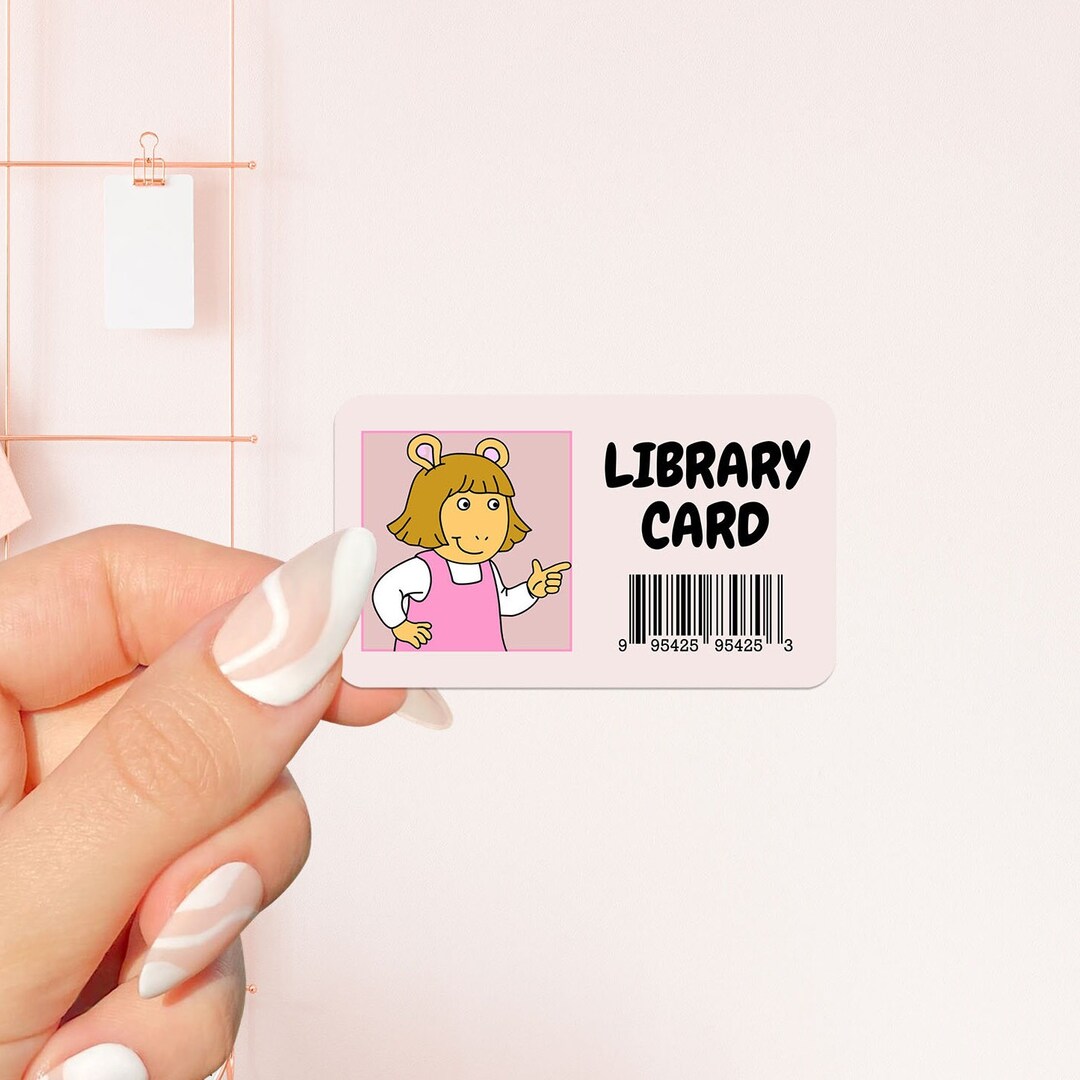 Library Card Sticker, Bookish Sticker, Book Lover Gift, Bookish Merch ...