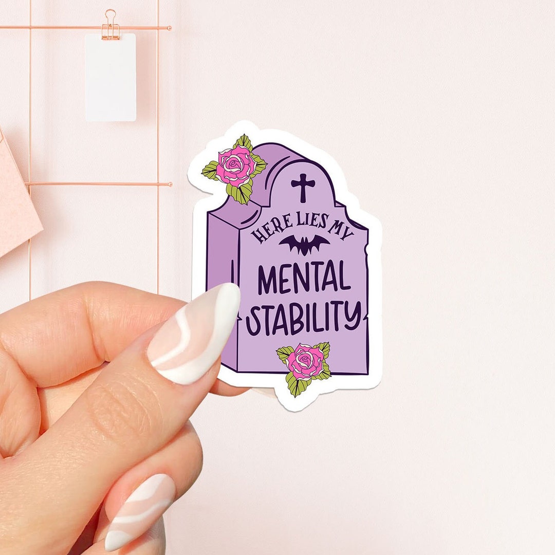 Mental Stability Sticker, Bookish Sticker, Book Lover Gift, Bookish ...