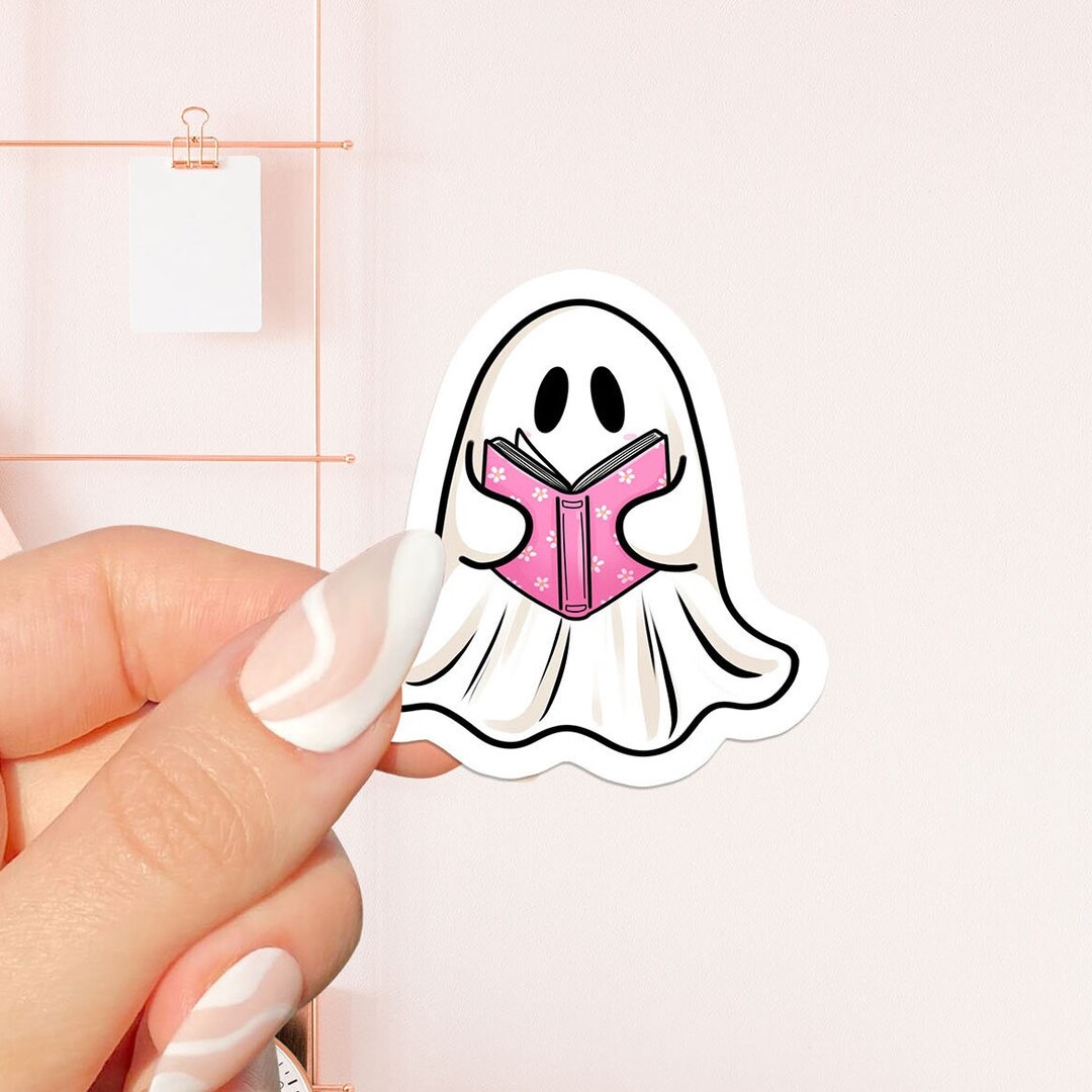 Ghost Sticker, Bookish Sticker, Book Lover Gift, Bookish Merch, Kindle ...