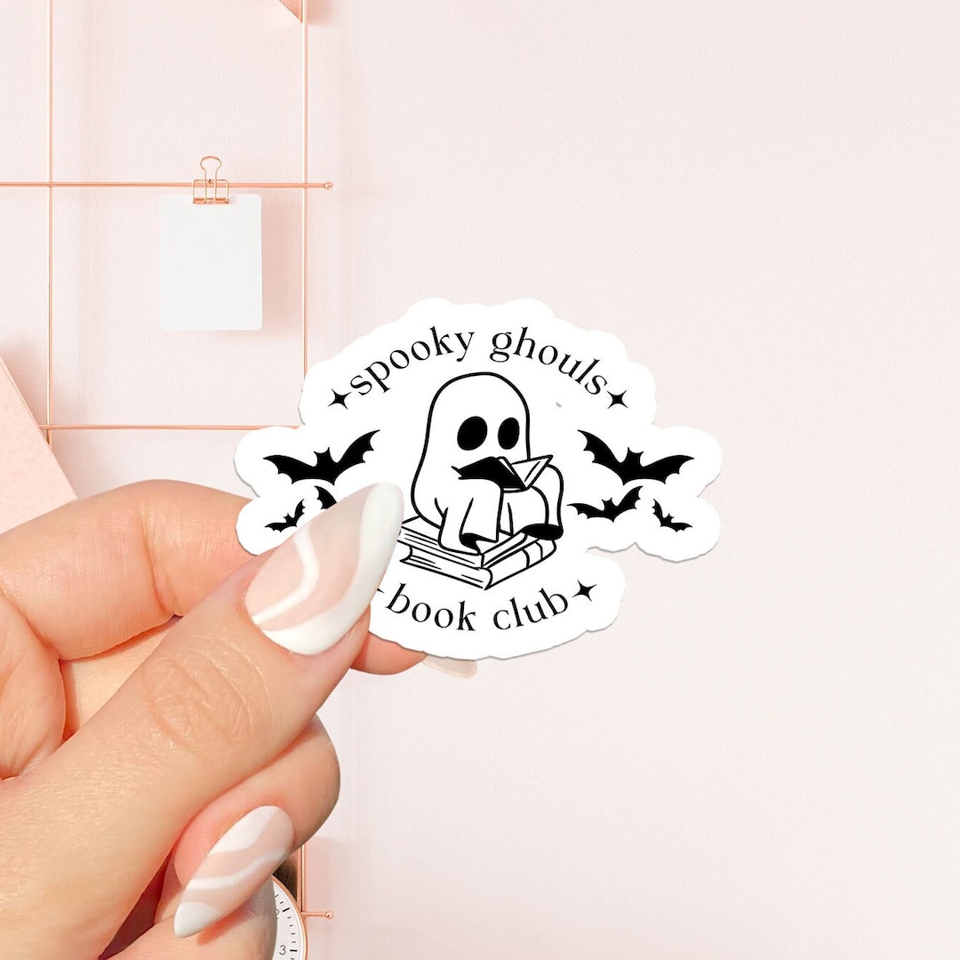 Spooky Ghost Sticker, Bookish Sticker, Book Lover Gift, Bookish Merch ...